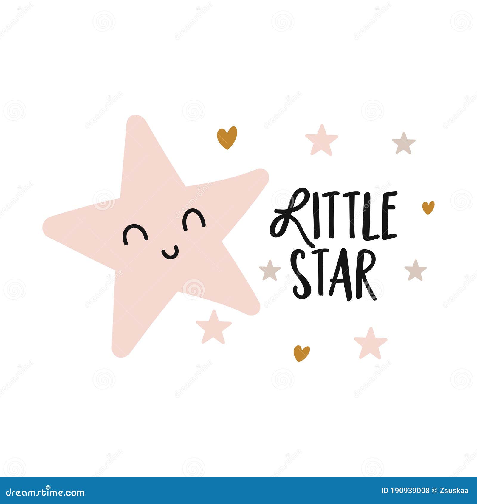 Little Star - Cute Star Decoration. Stock Vector - Illustration of card ...