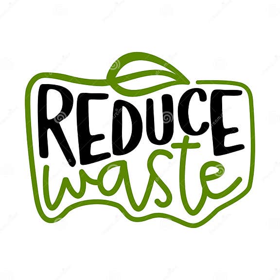 Reduce Logo - Handwritten Environmental Conversation Stock Vector ...
