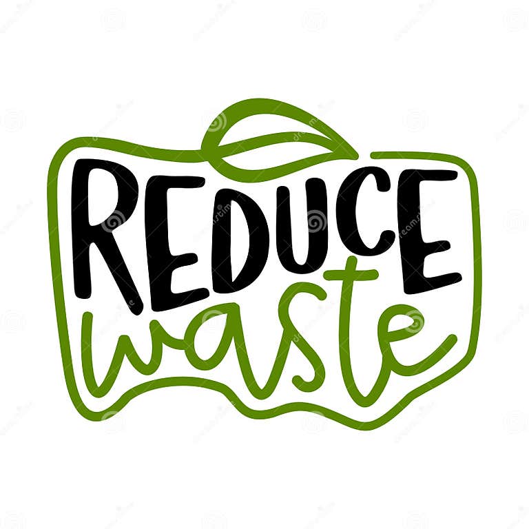 Reduce Logo - Handwritten Environmental Conversation Stock Vector ...
