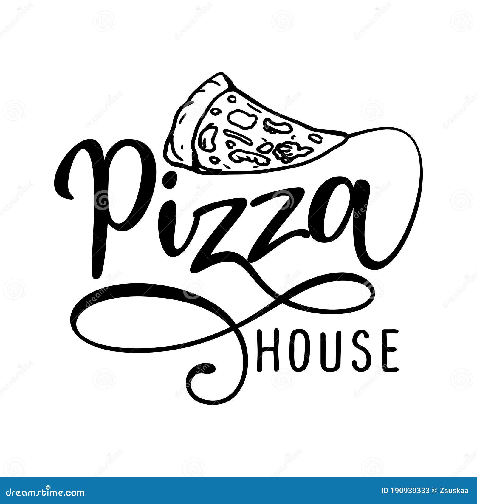 Pizza house logo stock vector. Illustration of advertising - 190939333