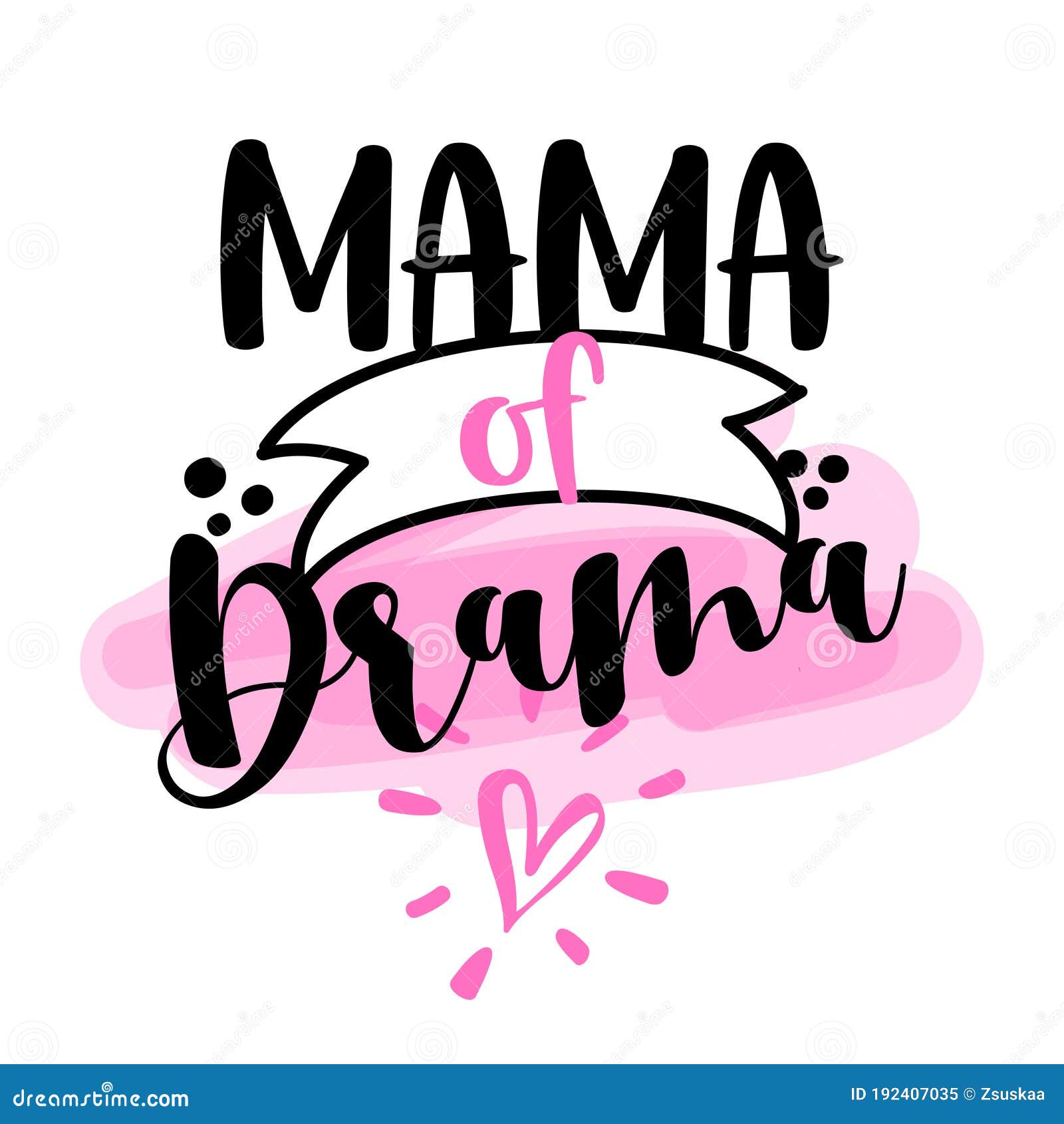 Mama Of Drama Quote Vector Lettering. | CartoonDealer.com #198426849