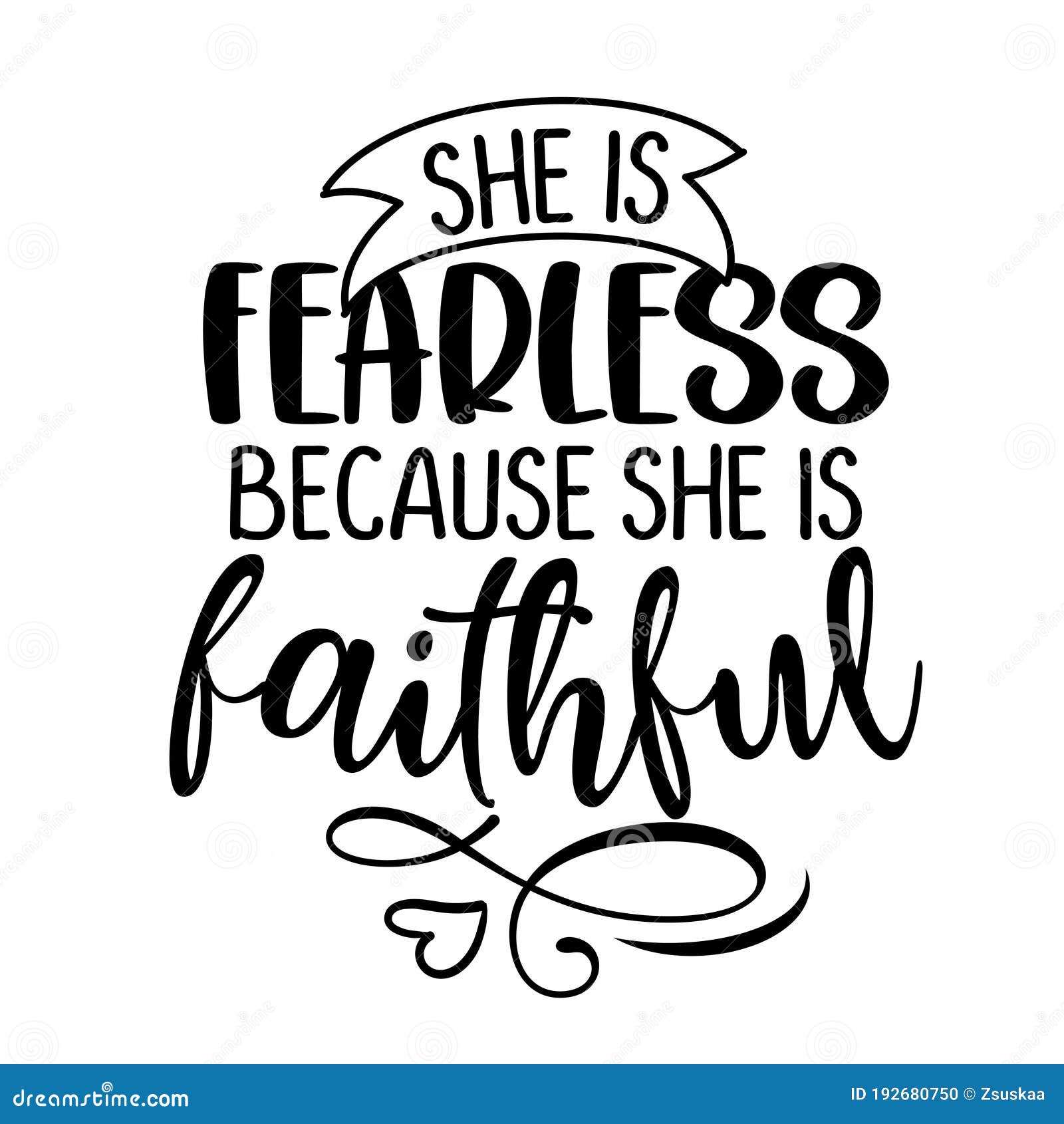 Faithful - Handwritten Modern Calligraphy Lettering Cartoon Vector ...