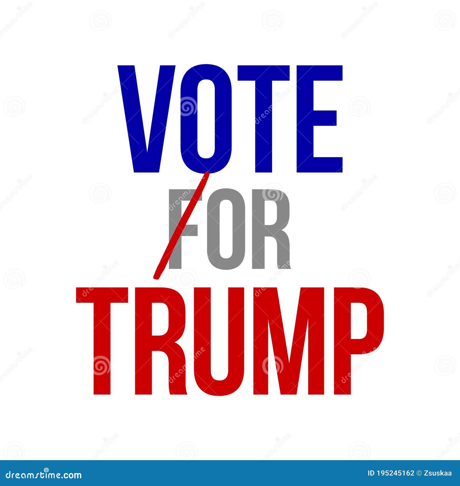 Vote for / or Trump - Vector Illustration Editorial Photography ...