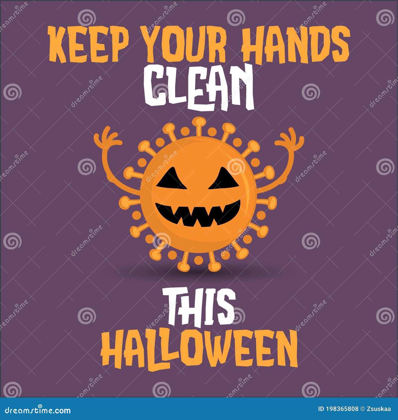 Keep Your Hands Clean this Halloween 2020 Stock Vector - Illustration ...