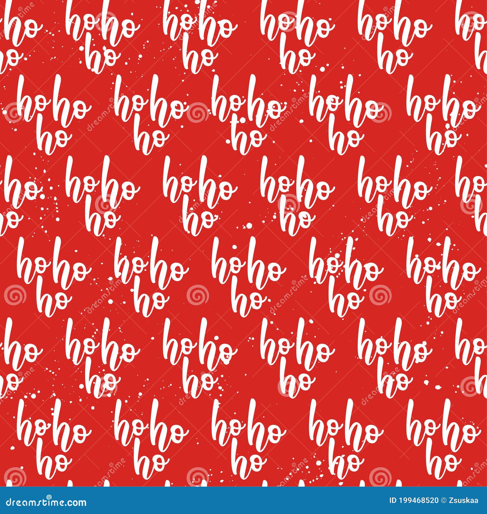 Red Seamless Pattern with White Ho Ho Ho Words. Stock Vector ...