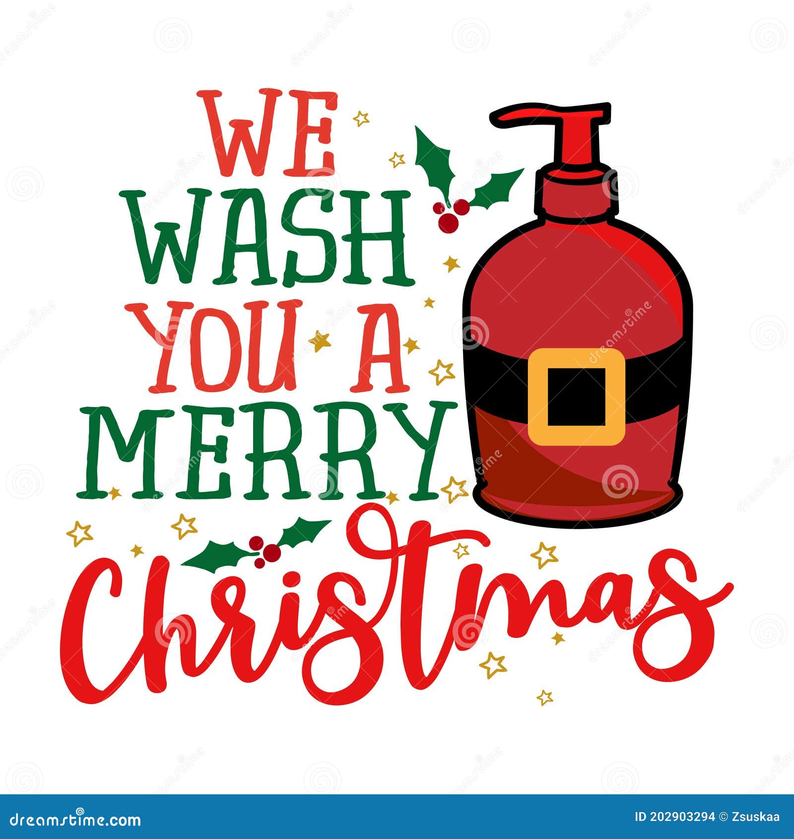 We Wash You a Merry Christmas Stock Illustration - Illustration of alap ...