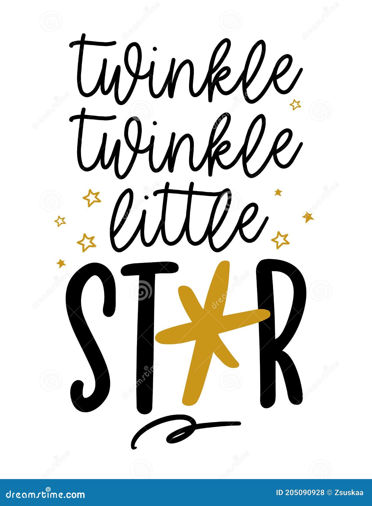 Twinkle Twinkle Little Star Text With Gold Polka Dot Pink Star For Girl ...