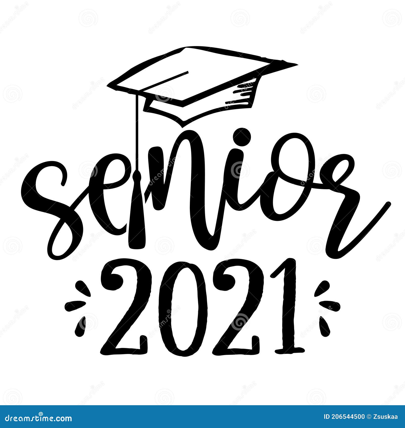 2021 Senior Graduation Class Logo Cartoon Vector | CartoonDealer.com ...
