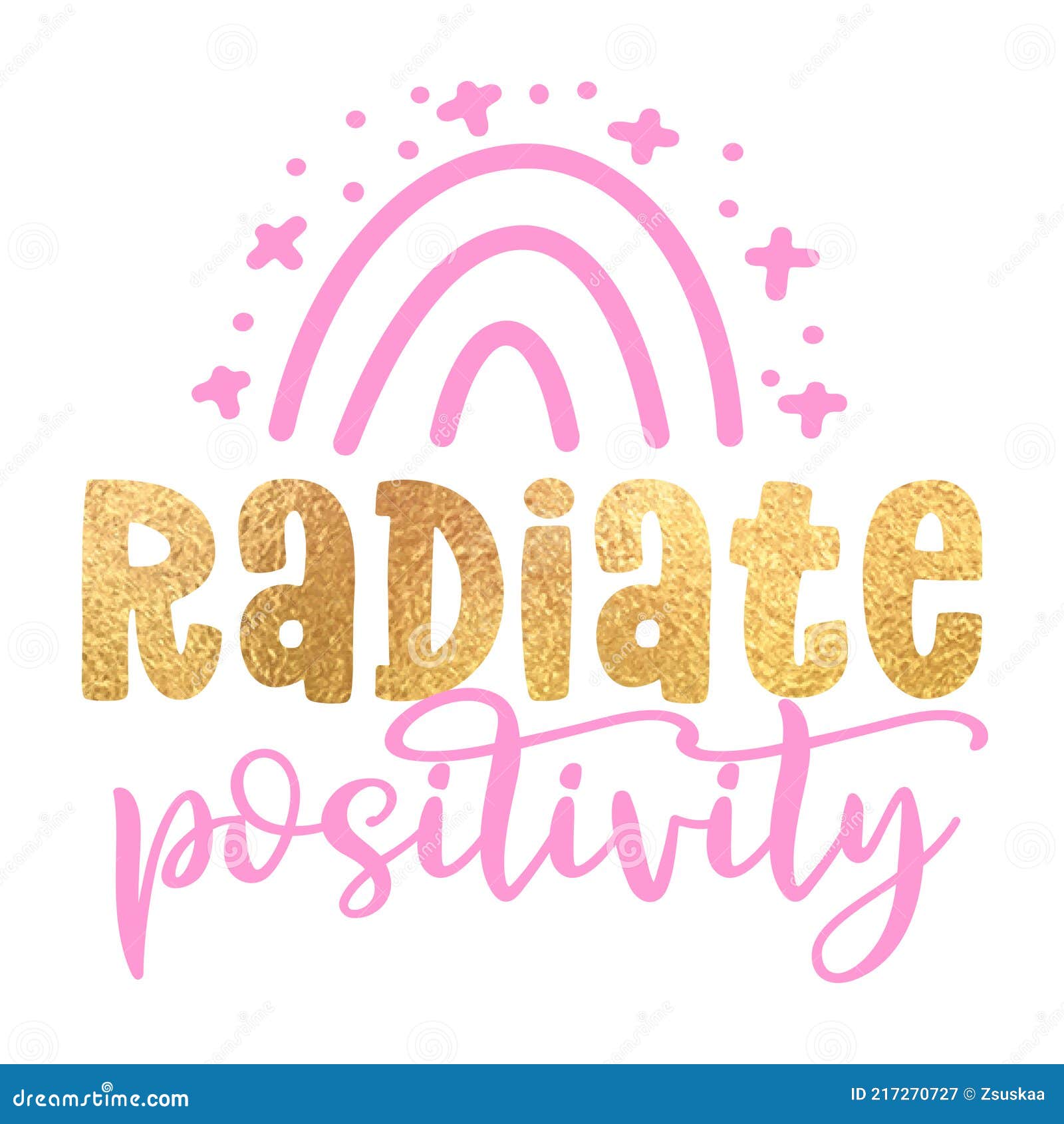 Radiate Positivity , Close Up, Isolated On White Background, Ph Stock ...