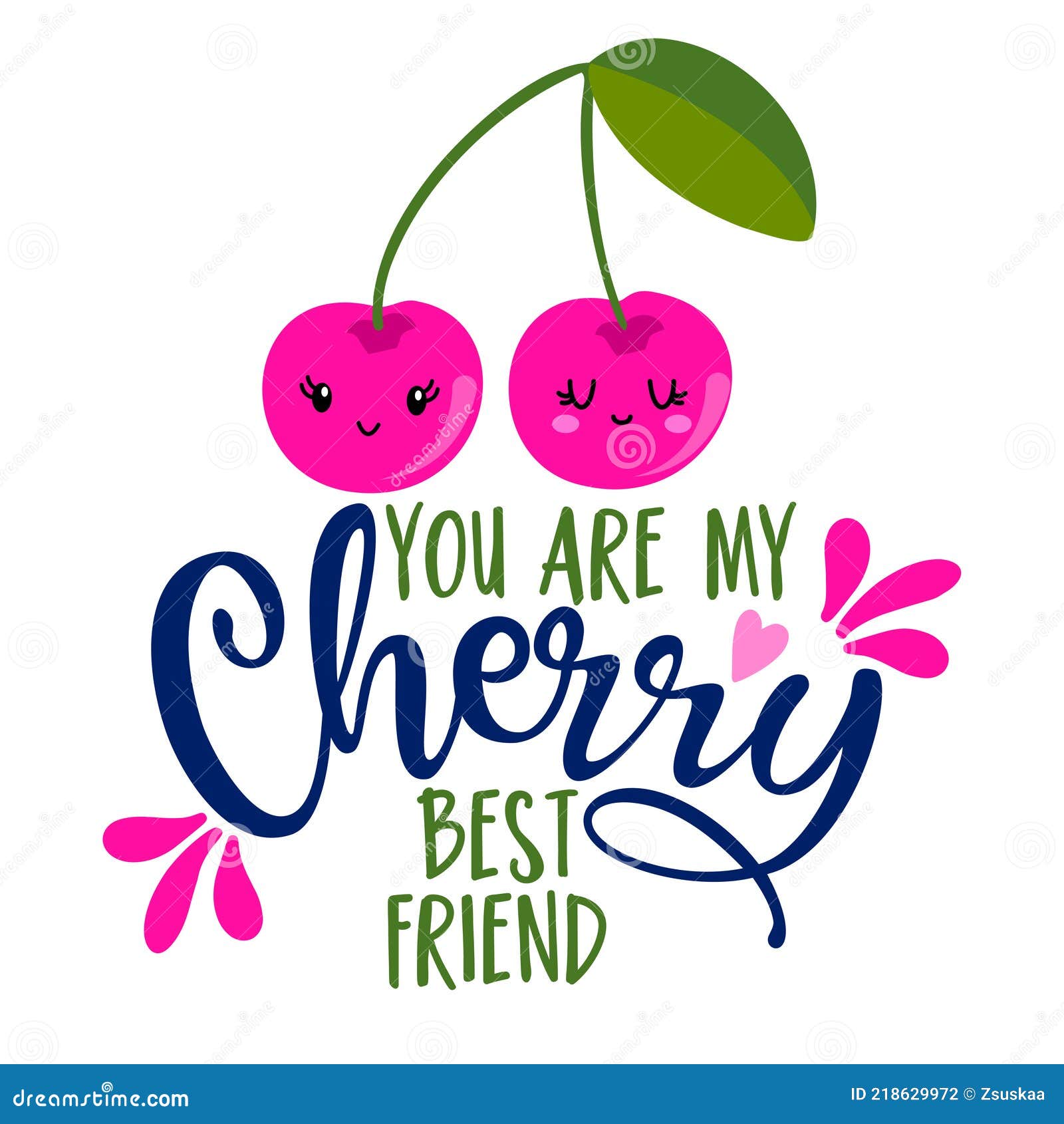 Best Friend Card. Bright Colorful Postcard With Tropical Exitic Fruits ...