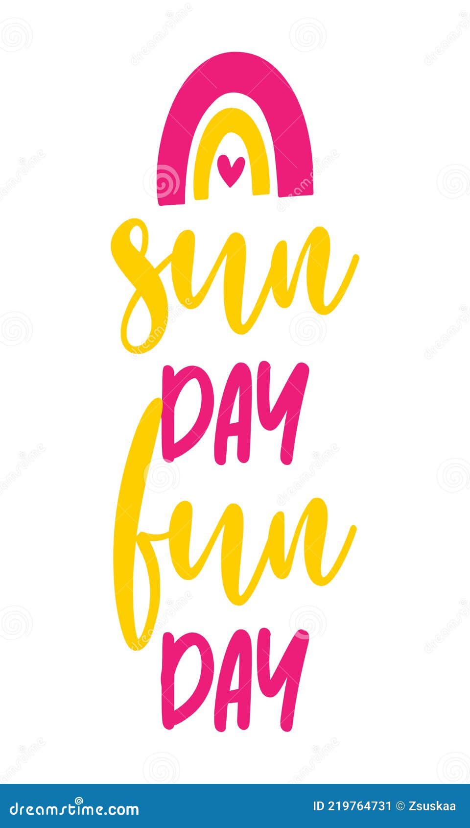 Sun Day Fun Day Sunday Funday - Hand Drawn Summer Sunshine Illustration ...