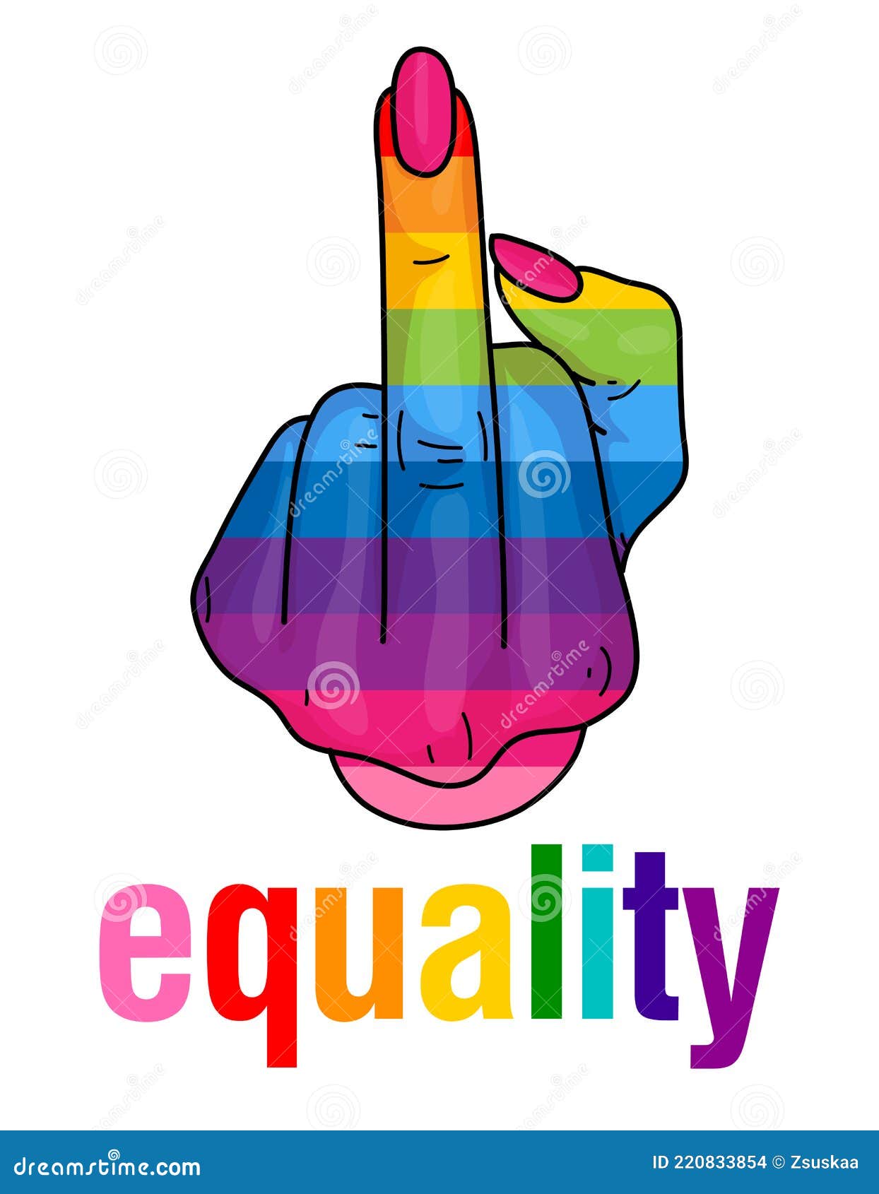 Equality - LGBT Pride Slogan Against Homosexual Discrimination. Stock ...