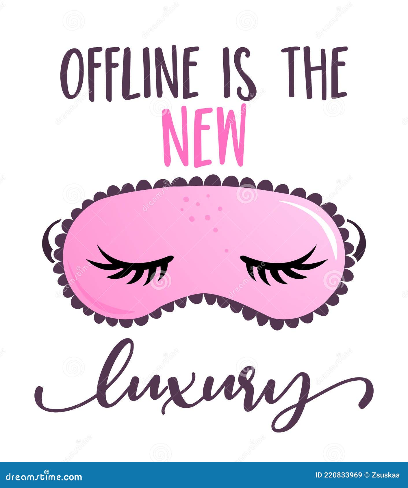Offline is the New Luxury - Funny Inspirational Lettering Design with ...