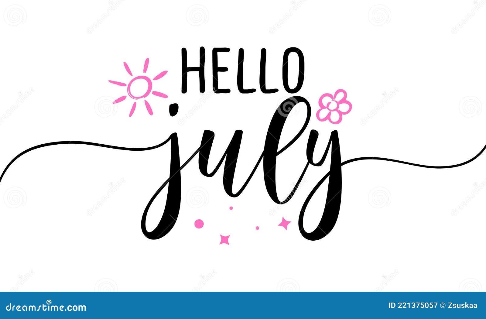 Hello July Motivation Quote On Pink Letterboard White Plastic Letters ...