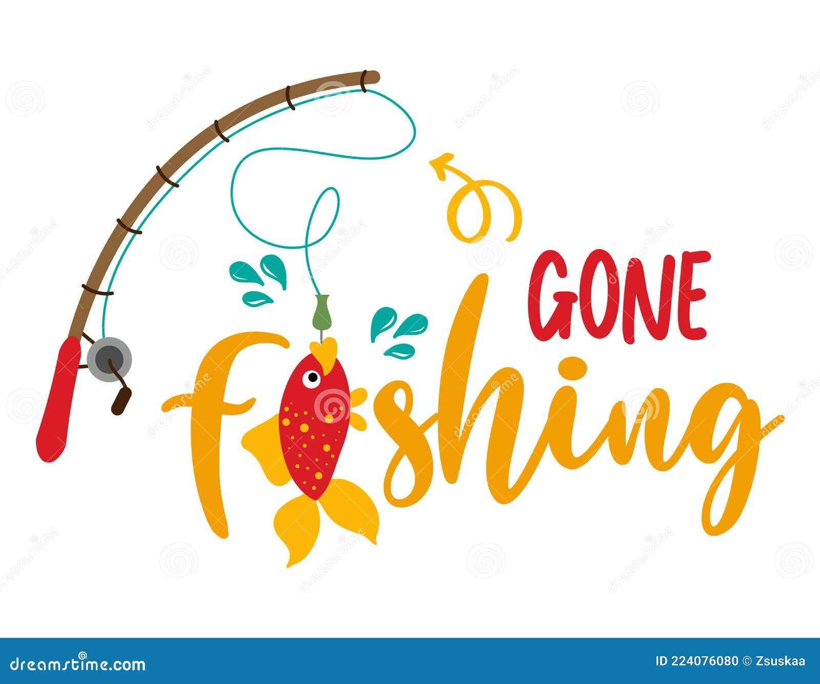 Gone Fishing. Word Cloud Illustration. | CartoonDealer.com #50255229