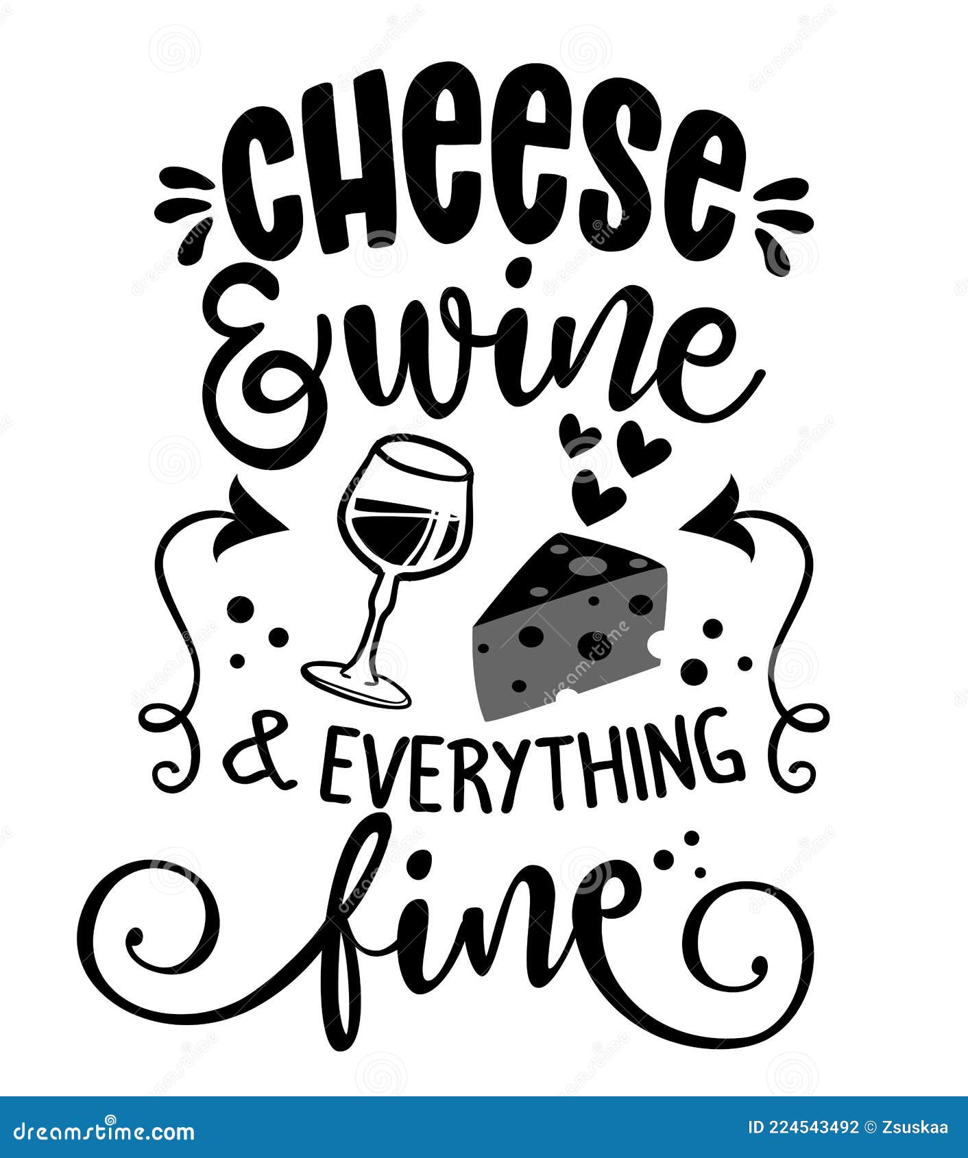 Cheese Day Calligraphy Hand Lettering On Isolated On White Background ...