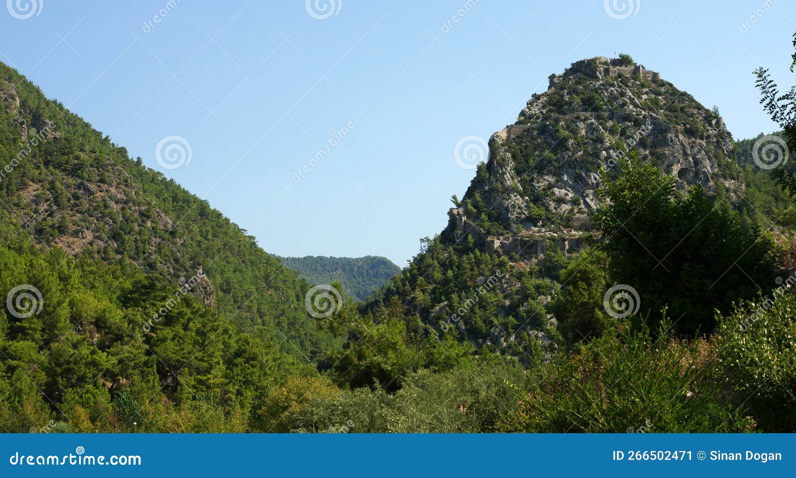 Alara Castle - Antalya stock image. Image of vegetation - 266502471