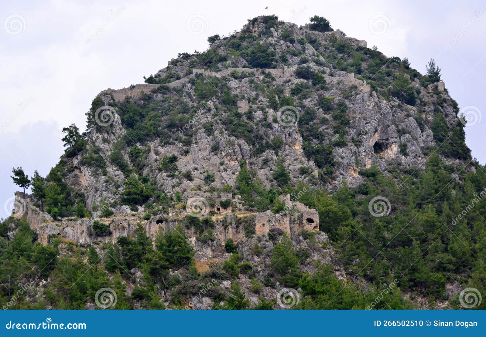 Alara Castle - Antalya stock photo. Image of plateau - 266502510