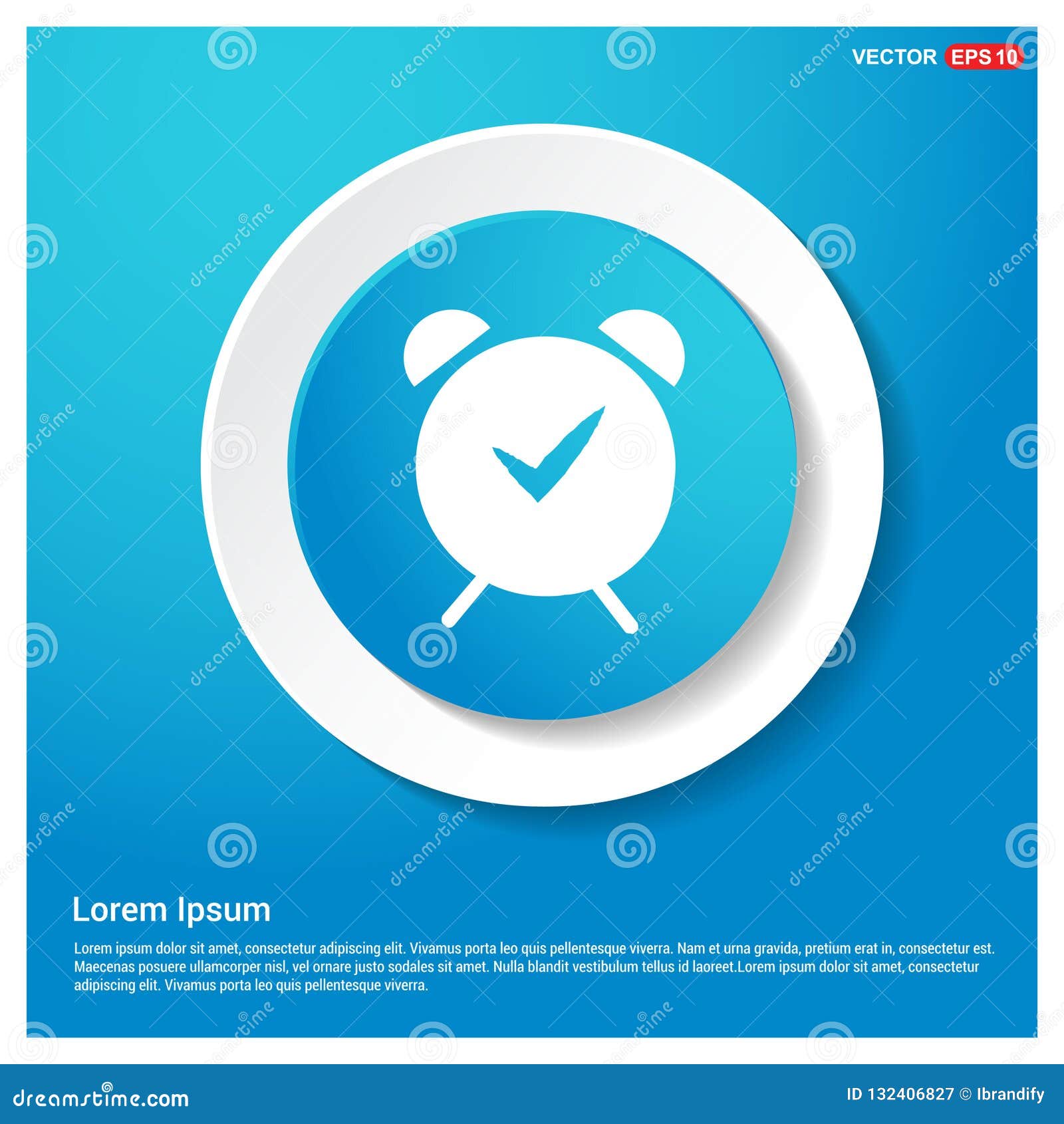 Alaram Clock stock vector. Illustration of drawn, symbol - 132406827