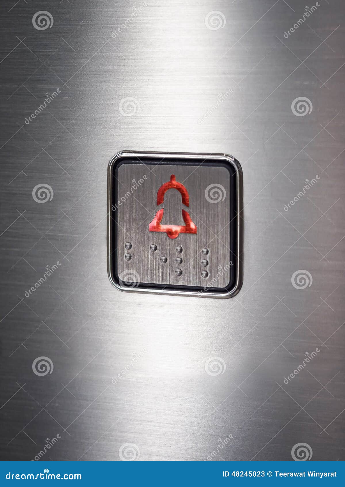 Alarm Bell Button In Elevator Stock Photo - Image: 48245023