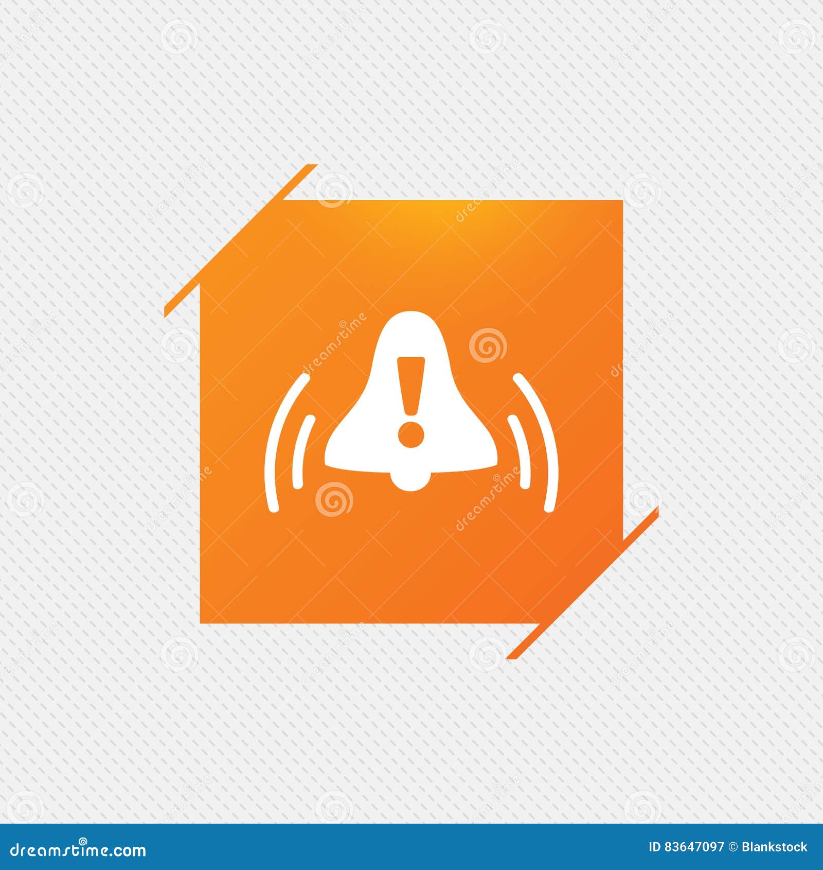 Alarm Bell with Exclamation Mark Icon. Wake Up. Stock Vector ...