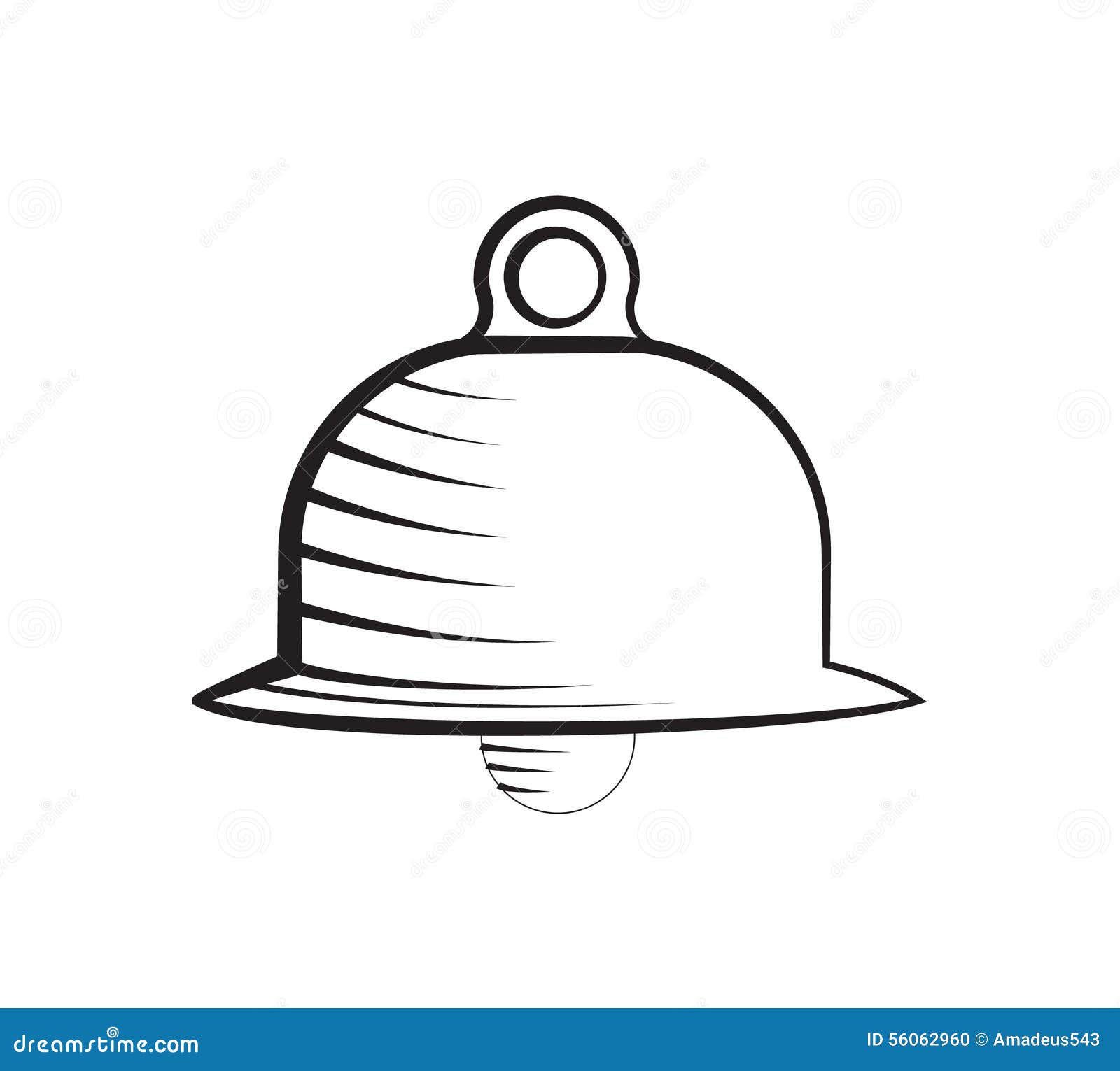 Bell Symbol On Background Design. Gong Sign With Simple Background ...