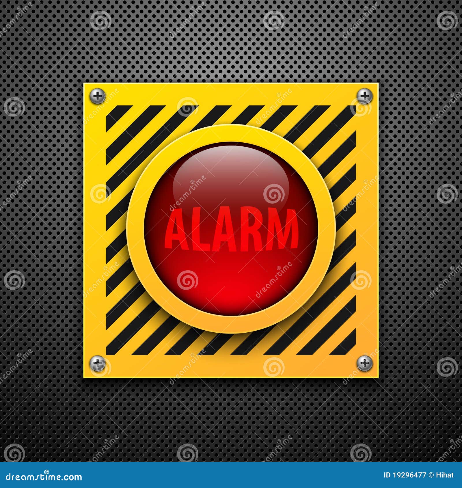 Alarm bulb. stock vector. Illustration of push, illuminated - 19296477