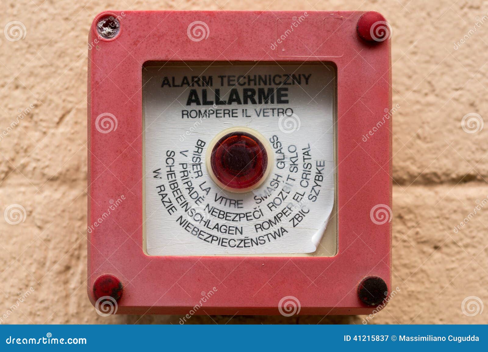 Alarm button stock image. Image of fire, danger, system - 41215837