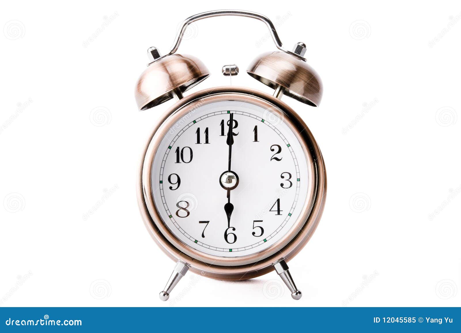 Alarm Clock stock image. Image of hour, face, isolated - 12045585