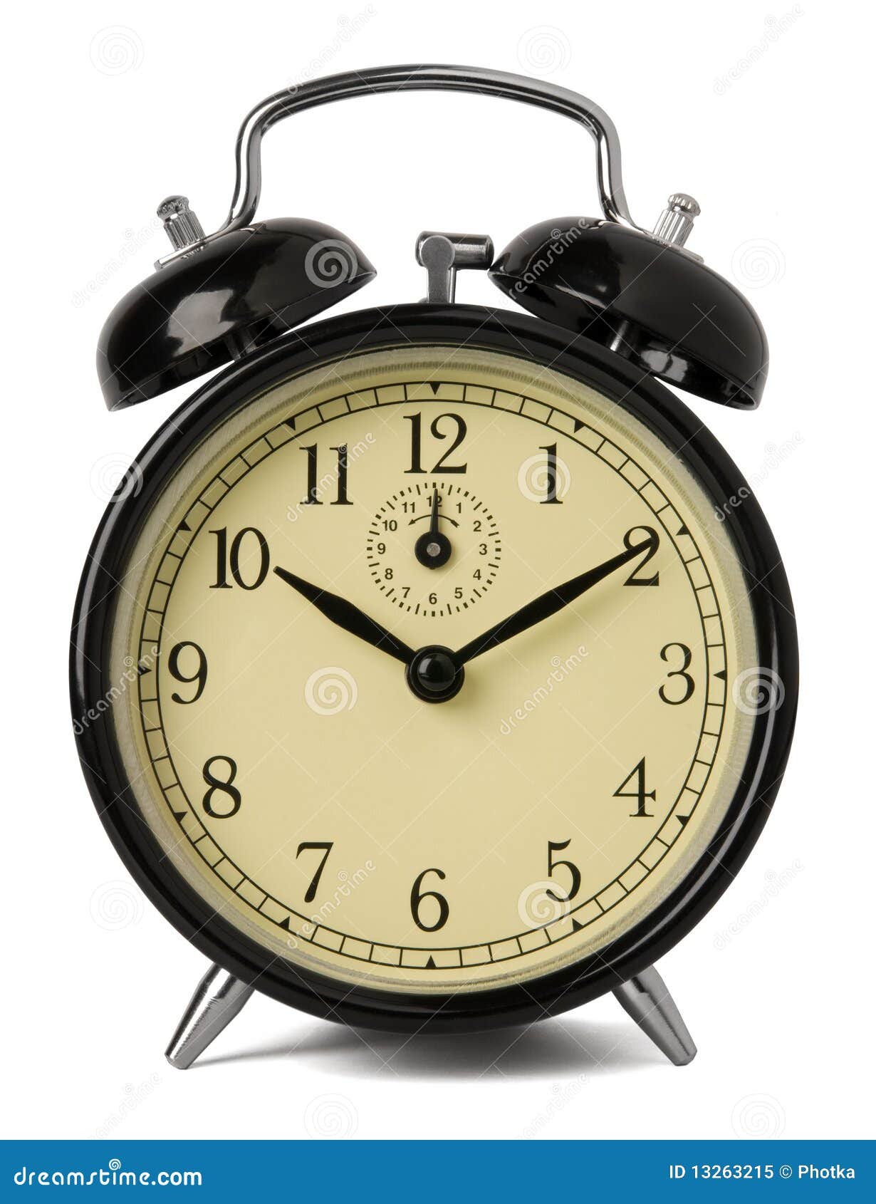Alarm clock stock image. Image of antique, front, isolated - 13263215