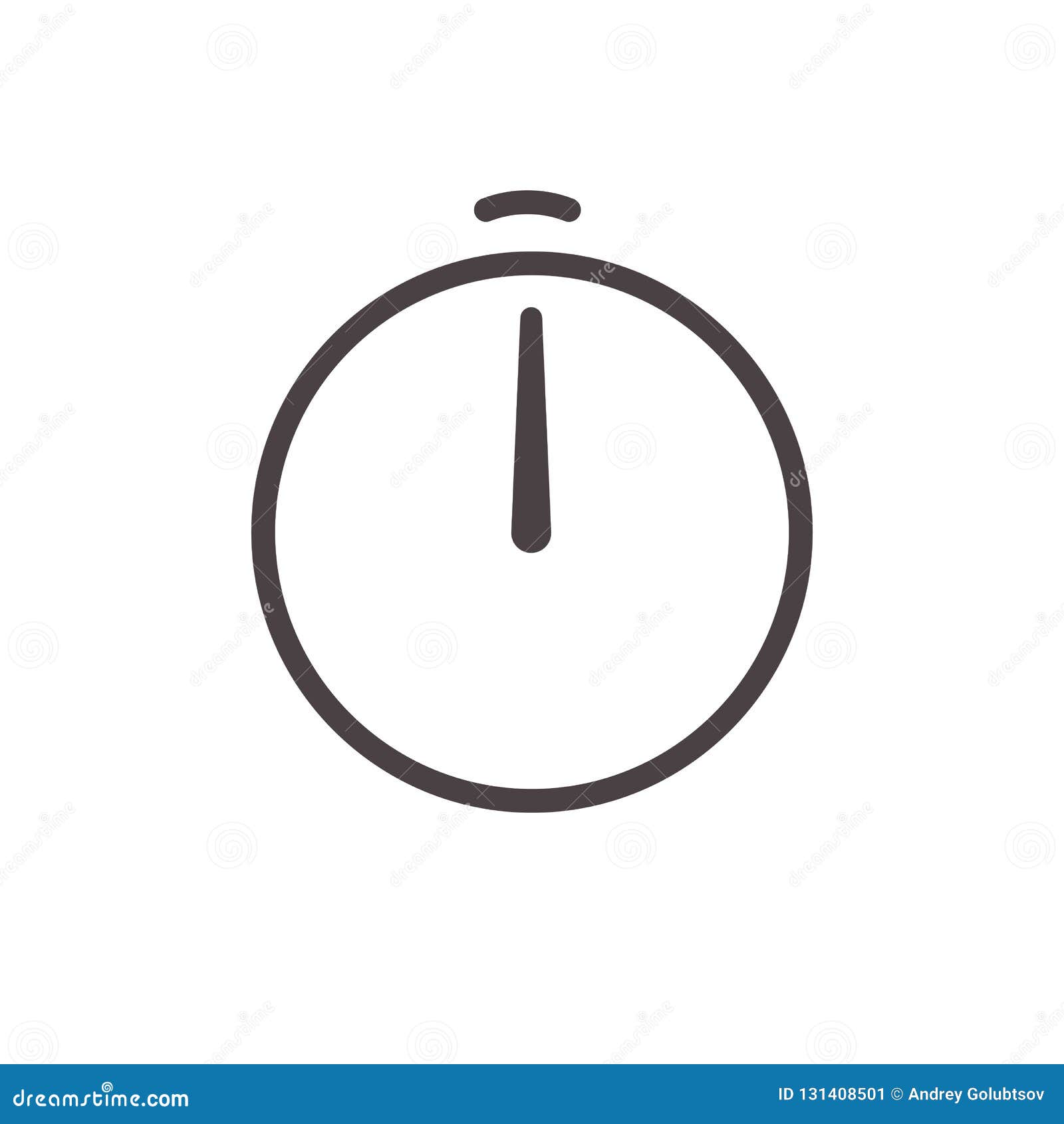Alarm Clock Arrow Vector Line Icon. Stopwatch Timer Clock Simple Sign ...