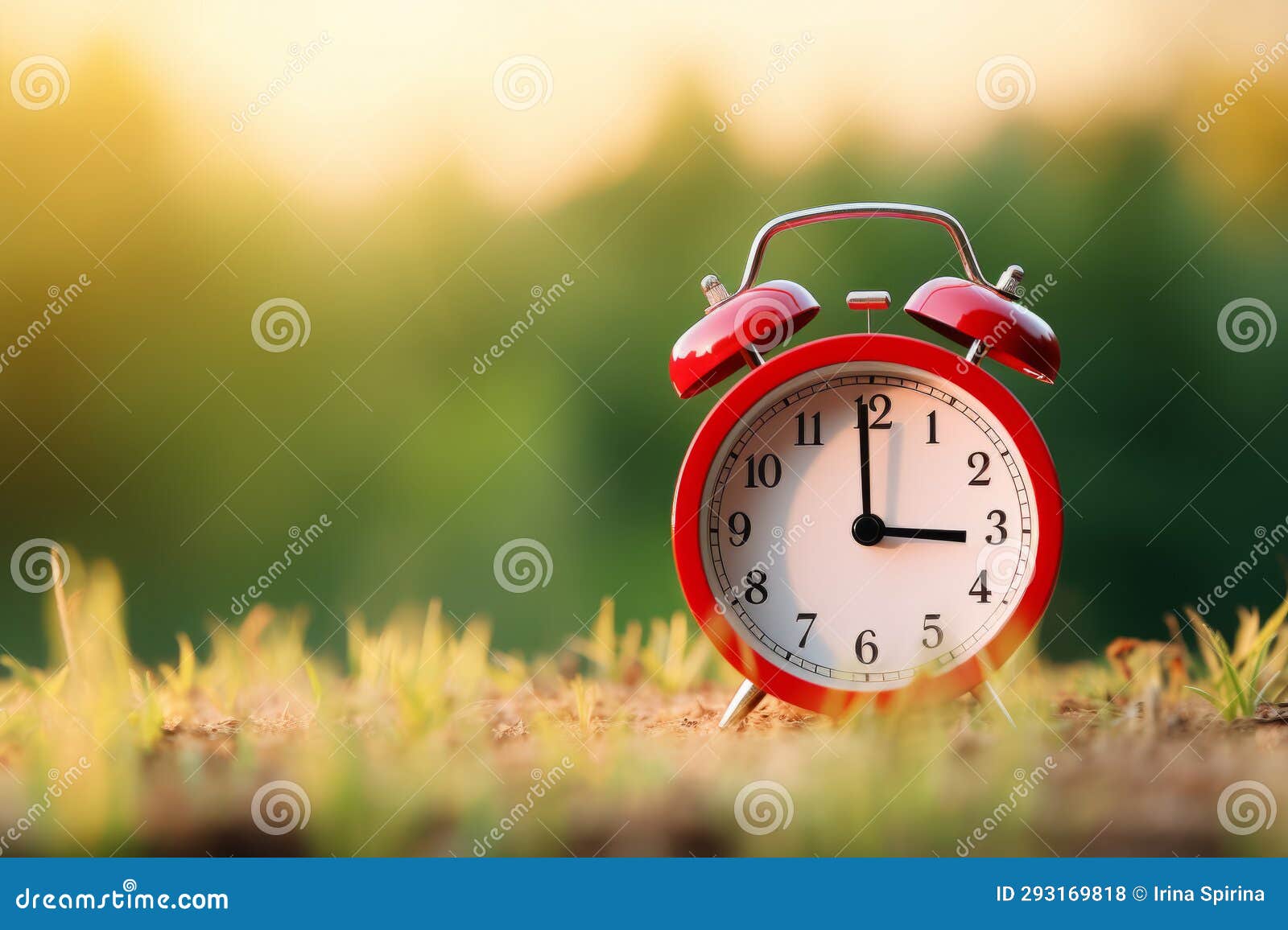 Alarm Clock on the Background of a Summer Landscape. Stock Photo ...