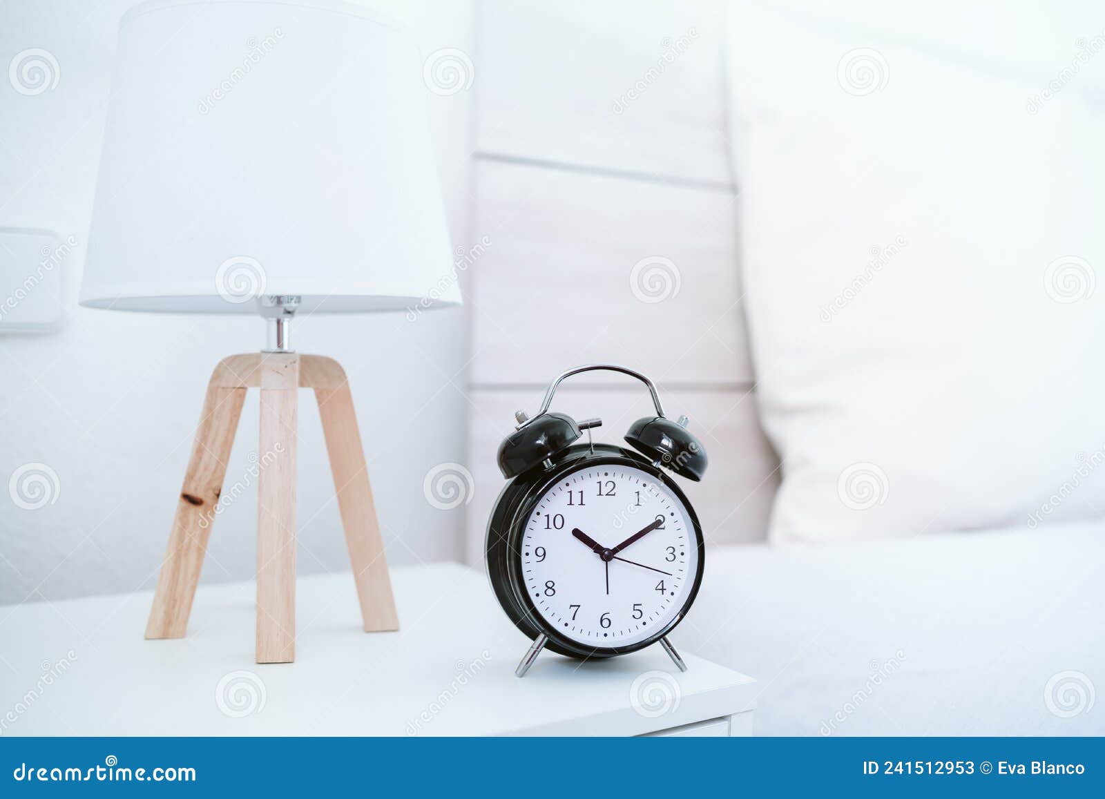 Alarm Clock at 10 am on Bedroom during Morning, Wake Up Concept Stock ...