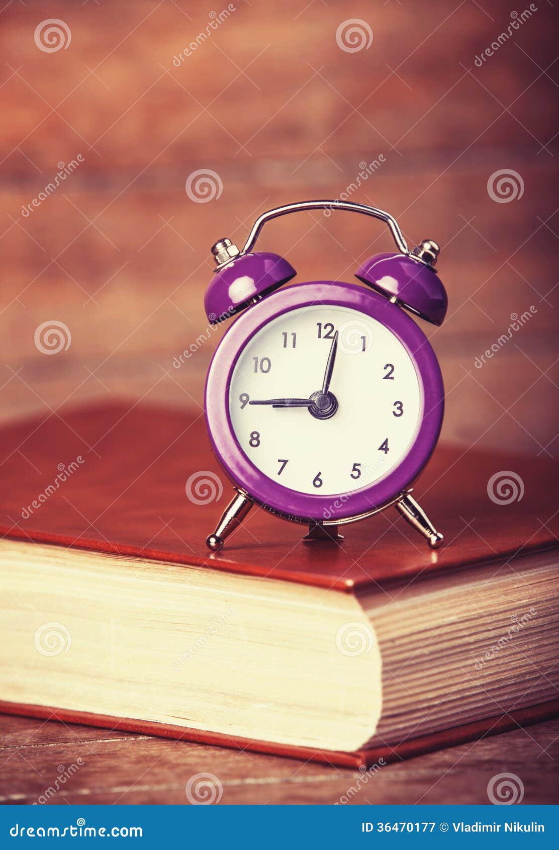 Alarm clock and book. stock image. Image of book, concept - 36470177