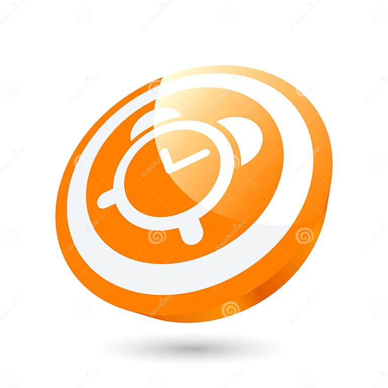 Alarm clock button stock vector. Illustration of colored - 12882959