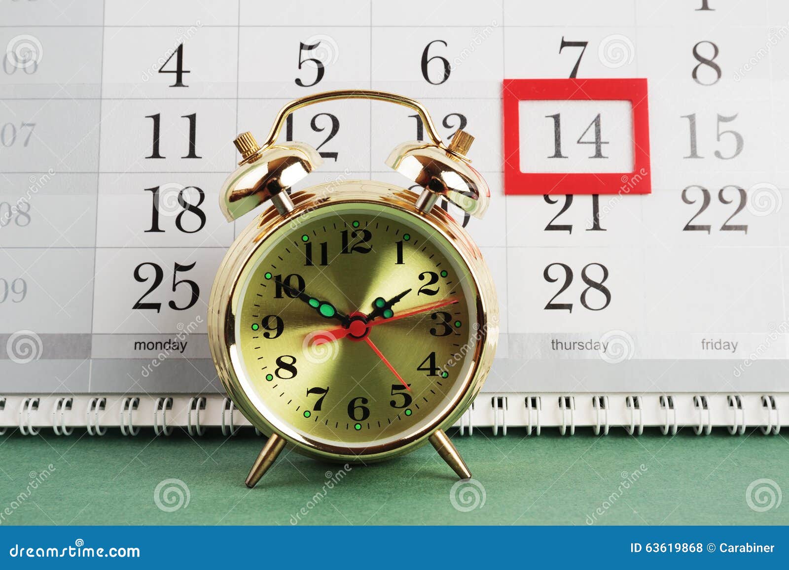 Alarm clock and calendar stock photo. Image of dates - 63619868