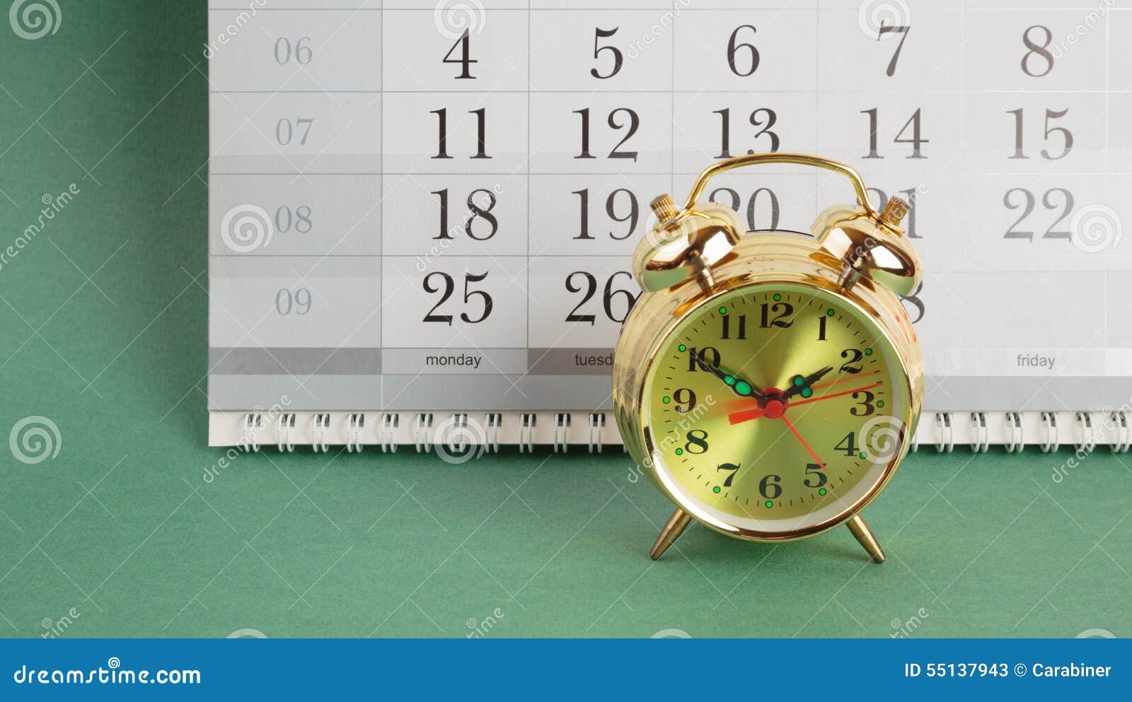 Alarm clock and calendar stock image. Image of reminder - 55137943