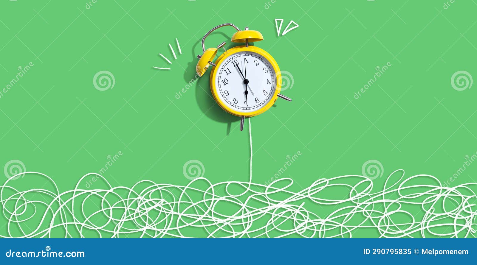 Alarm Clock with Chaos and Confusion Theme Stock Image - Image of clock ...