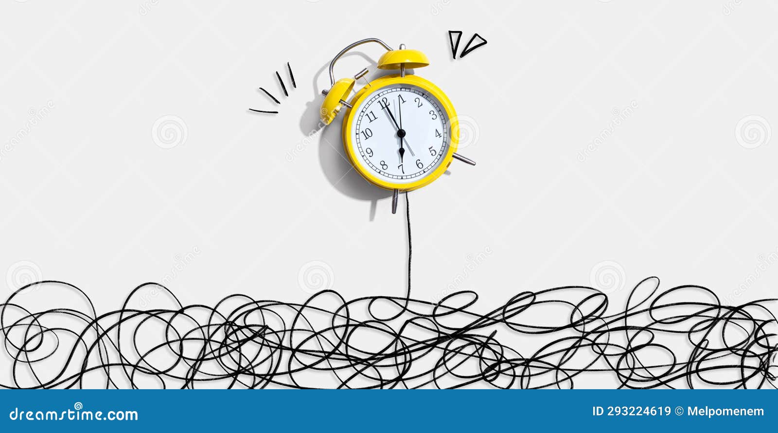 Alarm Clock with Chaos and Confusion Theme Stock Image - Image of ...