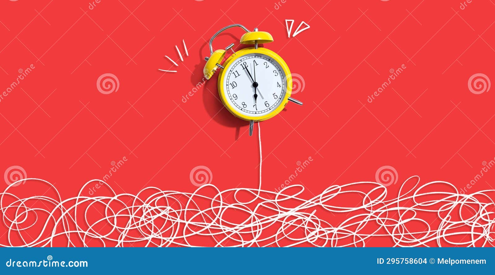 Alarm Clock with Chaos and Confusion Theme Stock Photo - Image of ...