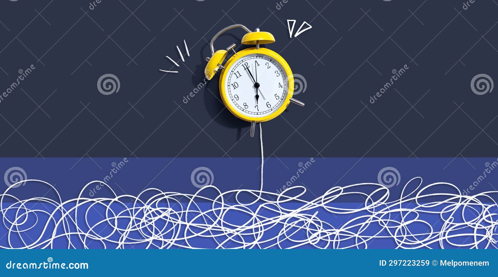 Alarm Clock with Chaos and Confusion Theme Stock Image - Image of ...