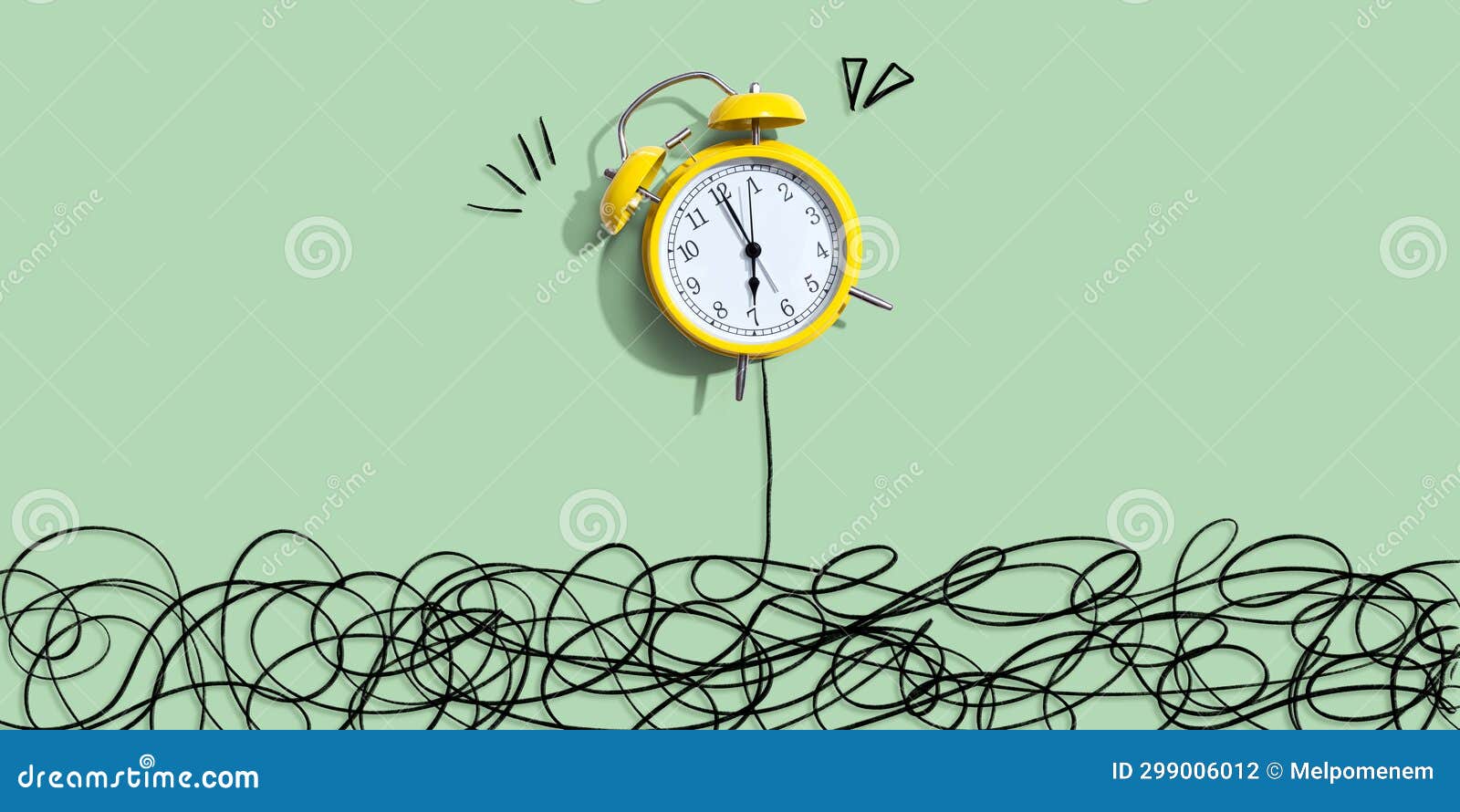 Alarm Clock with Chaos and Confusion Theme Stock Photo - Image of ...