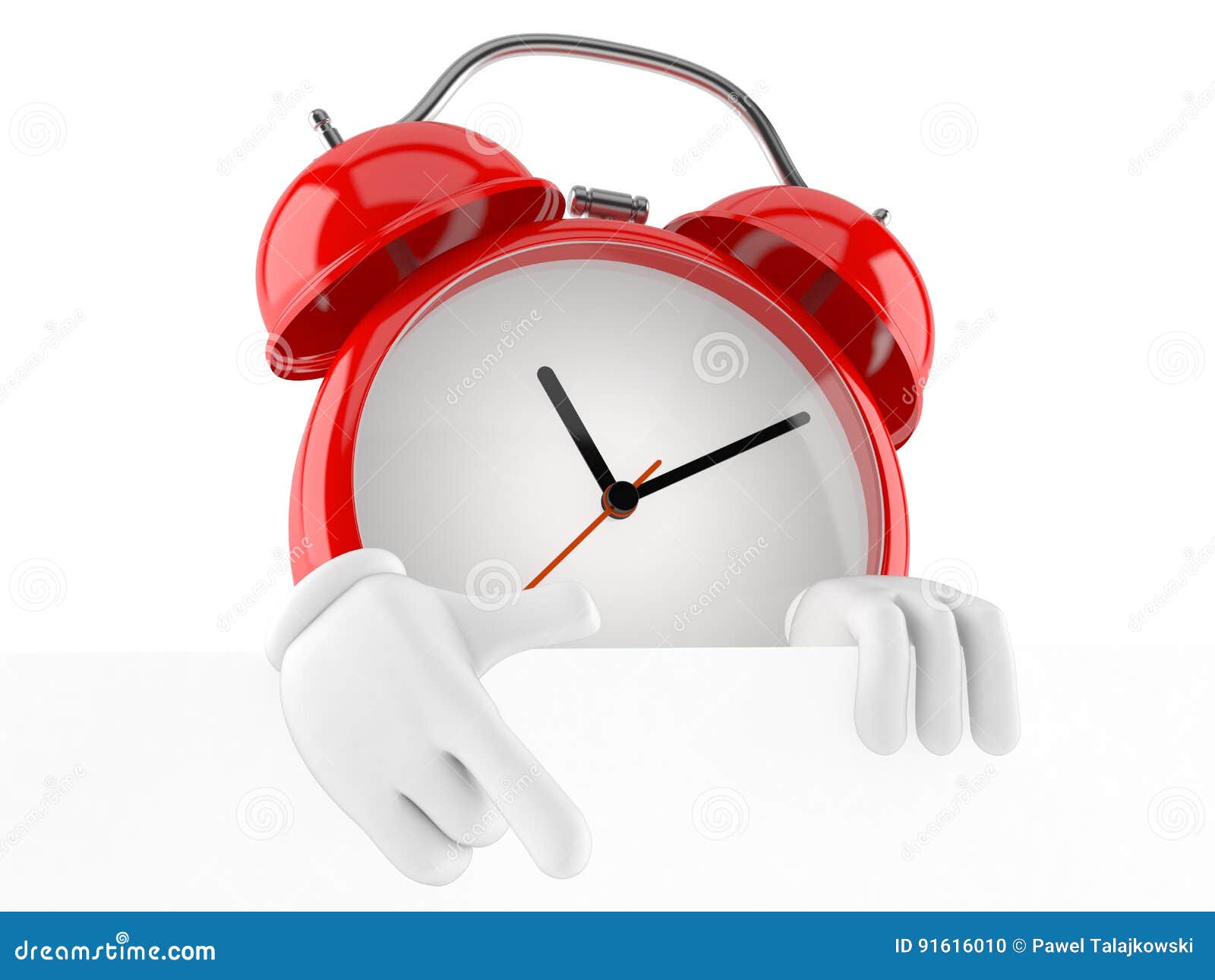 Alarm clock character stock illustration. Illustration of reminder ...