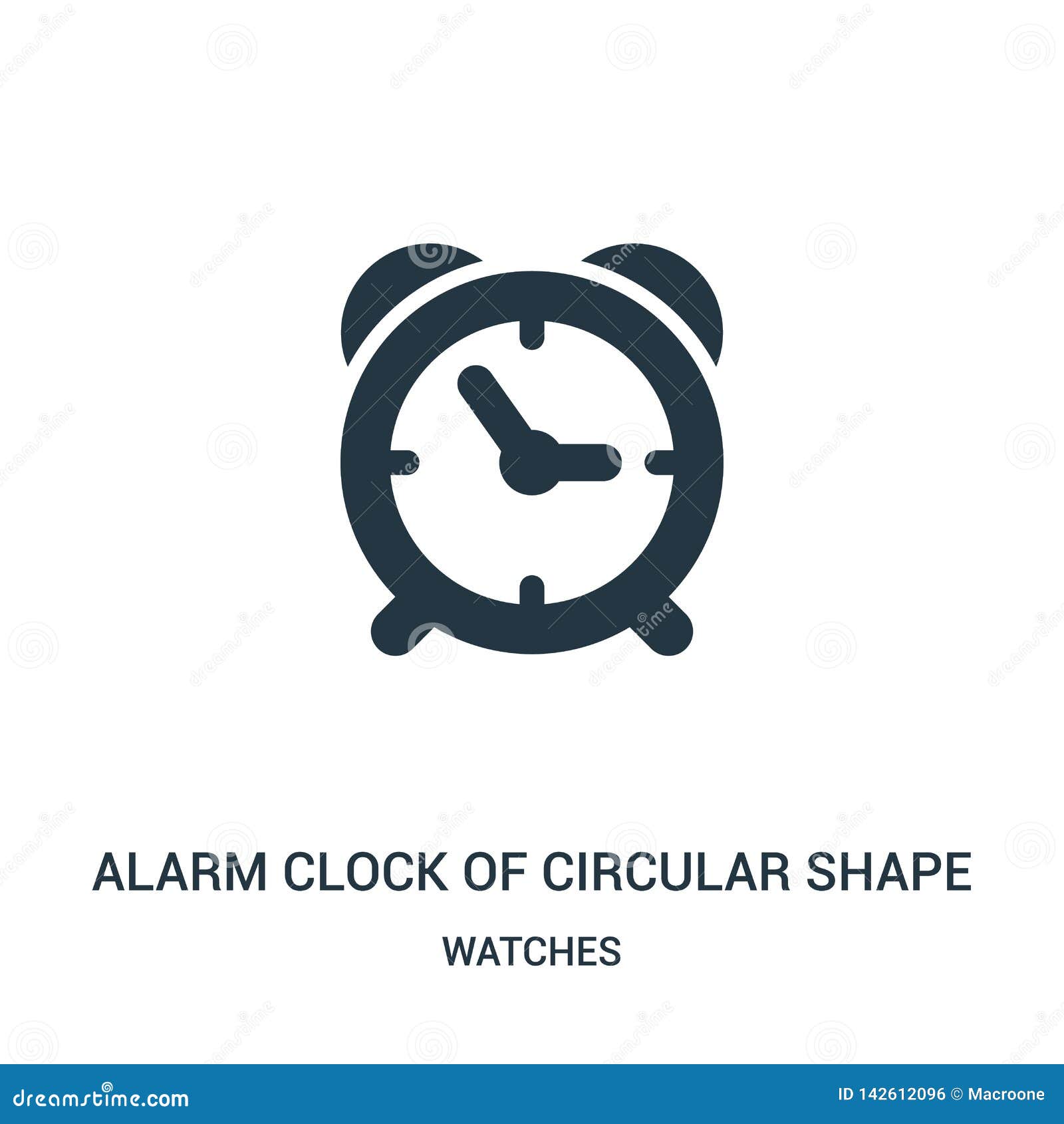 Alarm Clock of Circular Shape Icon Vector from Watches Collection. Thin ...