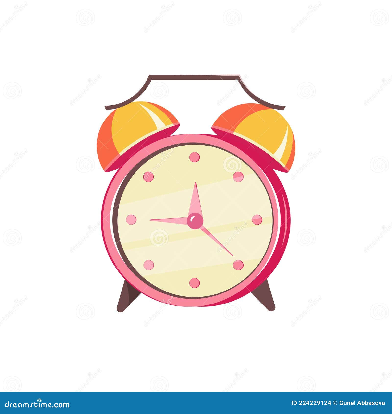 Alarm Clock Clipart. Alarm Clock Isolated Simple Clipart Stock Vector ...