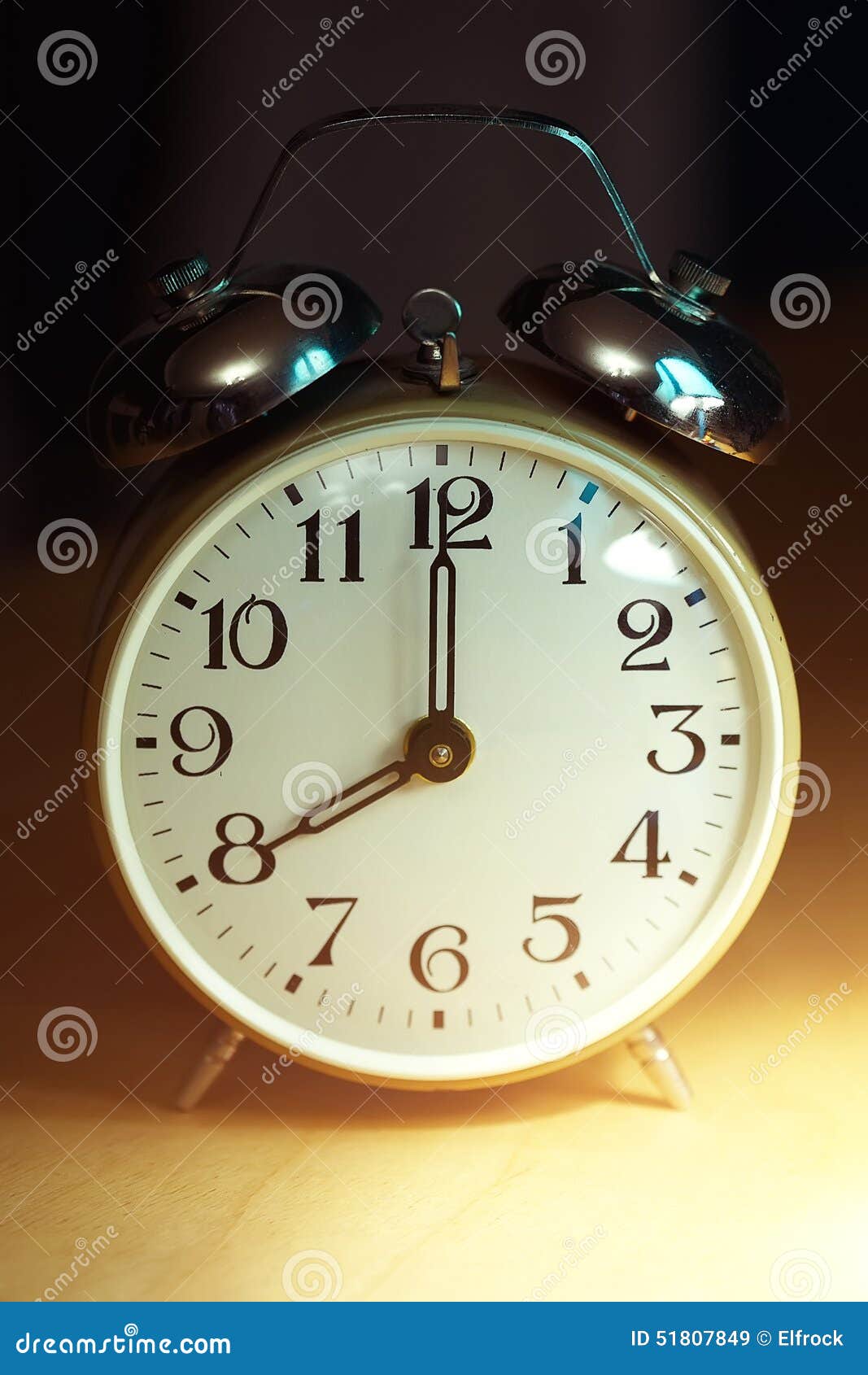 Alarm clock closeup stock image. Image of late, countdown - 51807849