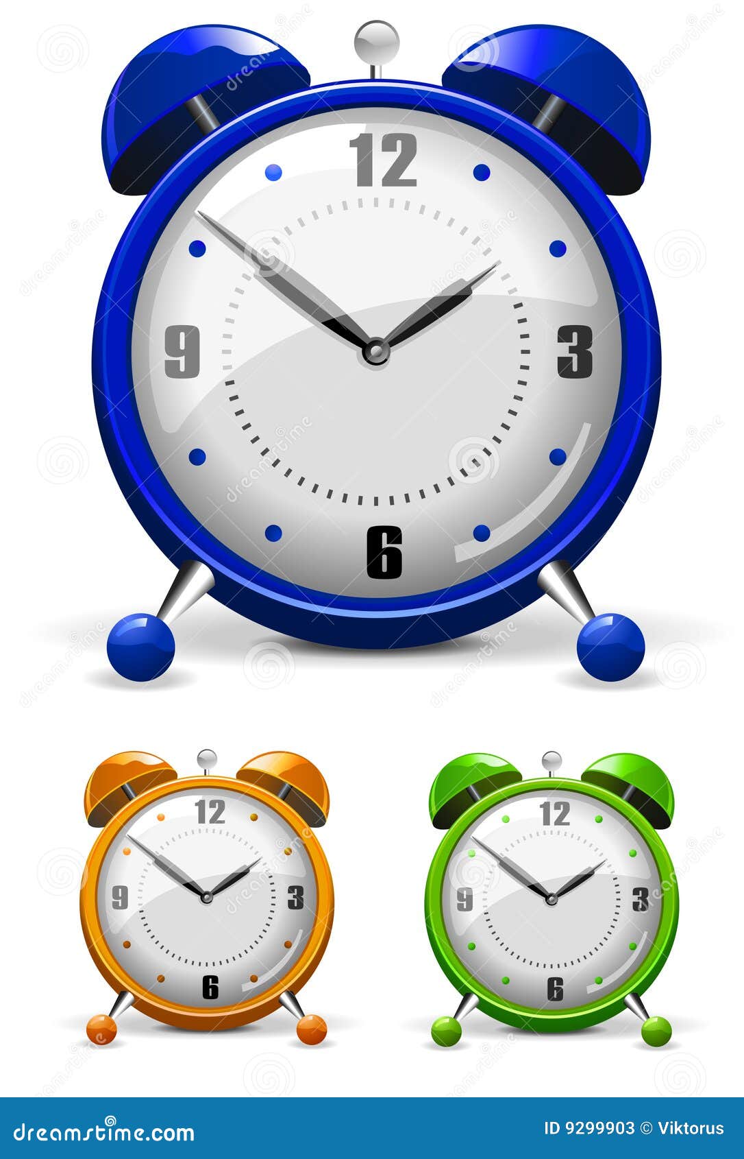 Alarm Clock Combo stock vector. Illustration of moment - 9299903