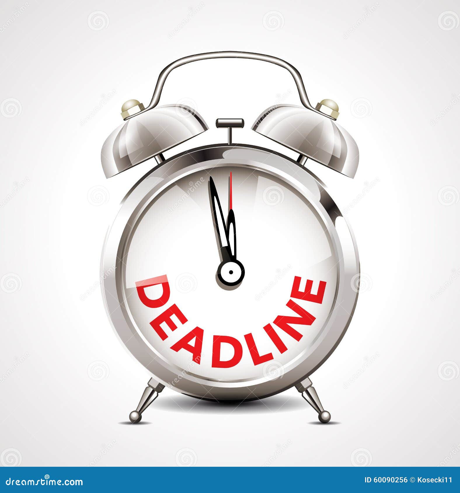 Alarm clock - deadline stock vector. Illustration of hour - 60090256