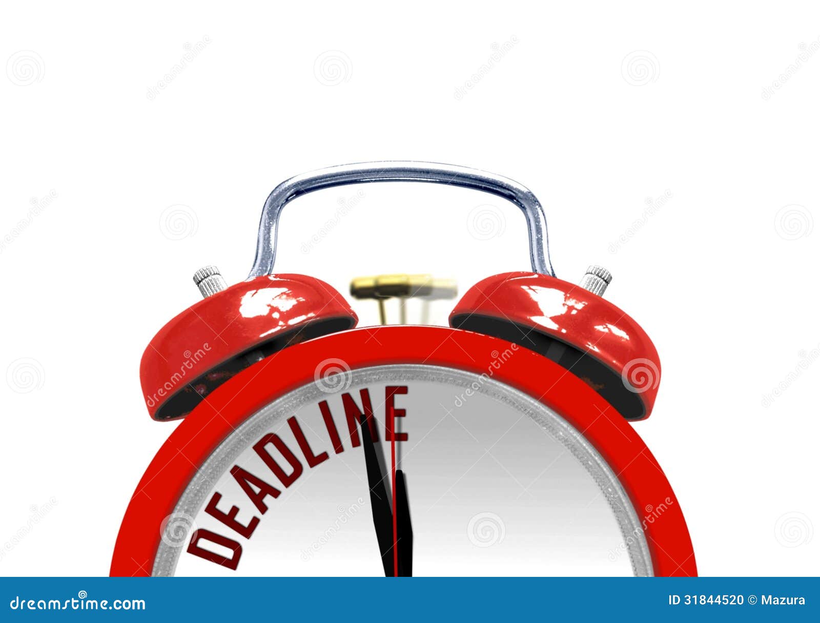Alarm clock with DEADLINE stock illustration. Illustration of circle ...