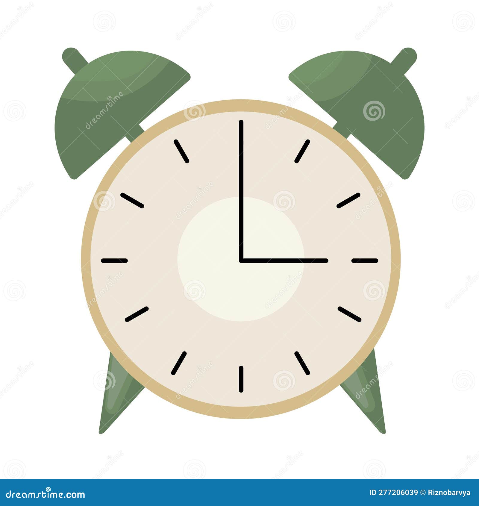 Alarm Clock in Flat Style. Pastel Earth Tones Stock Vector ...